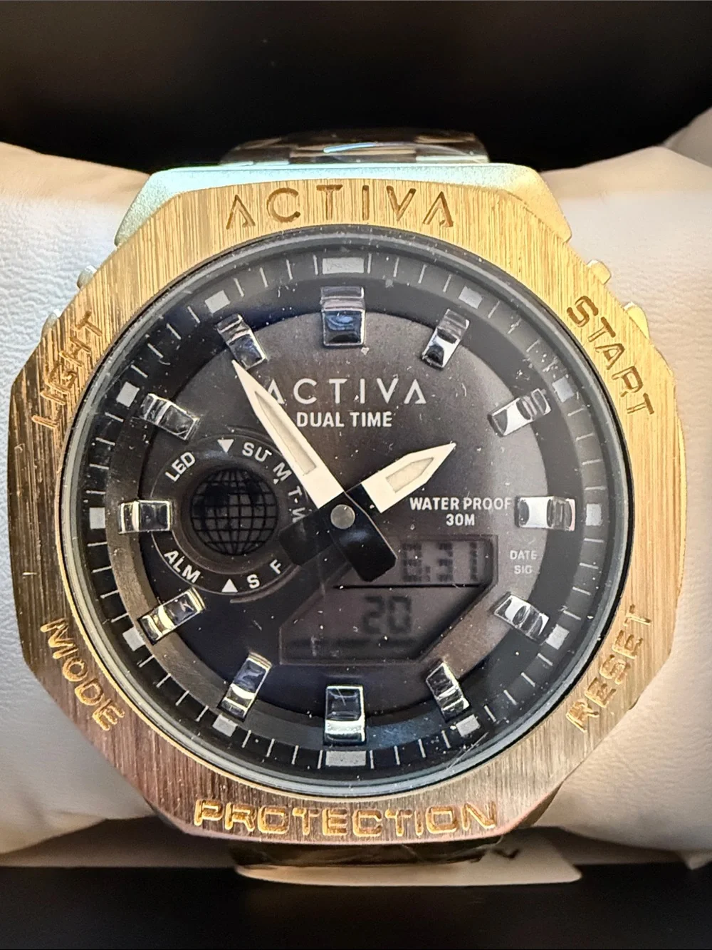 Ativa | Accessories | Activa Gold Mens Watch With Black Dial And Gold ...